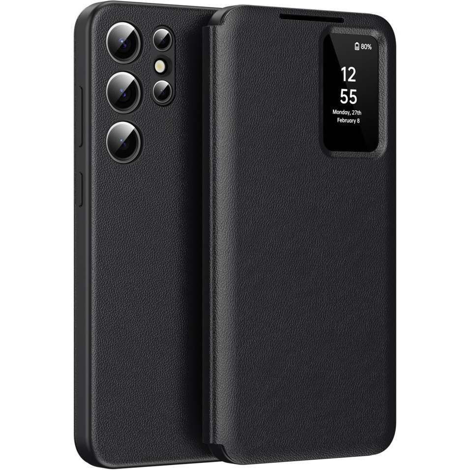 Flipové pouzdro pro Samsung Galaxy S25 Ultra, Smart View Wallet, černé ...